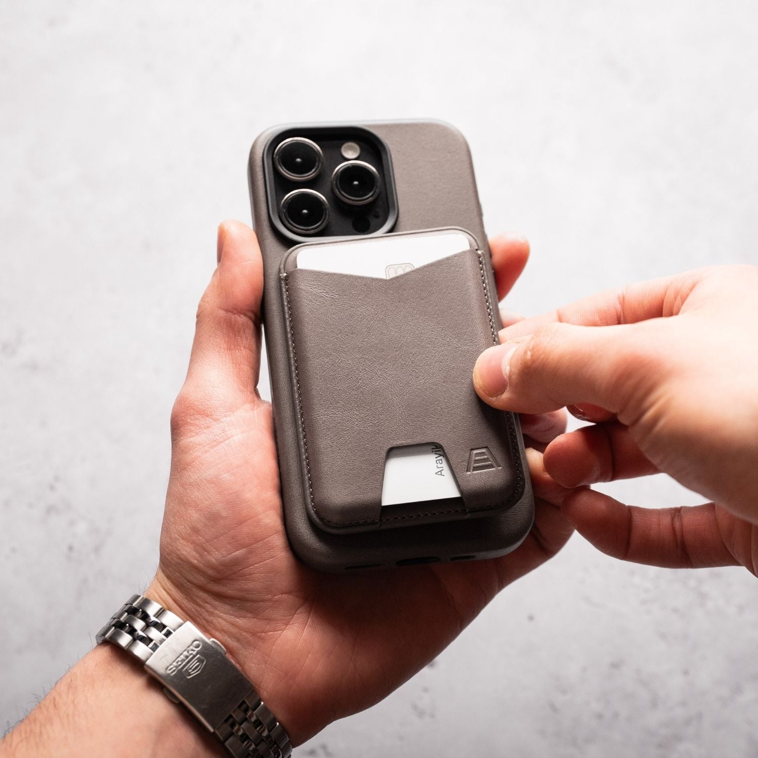 Andar Aspen Mag Bundle (Stone Grey) for iPhone 15 Pro Max / iPhone 15 ...