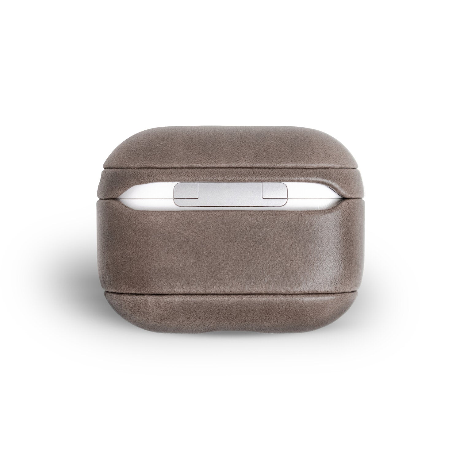 Andar The Capsule (Stone Grey) Full Grain Leather Airpods Case ...