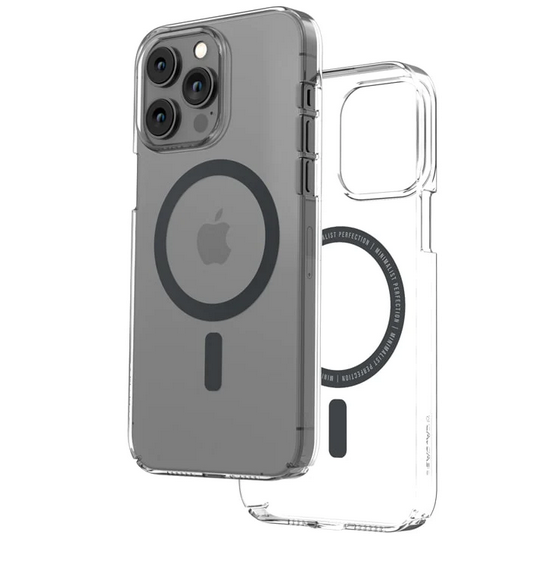 Caudabe Lucid Clear Phone Case (Crystal/Charcoal) with Magsafe for iPh ...